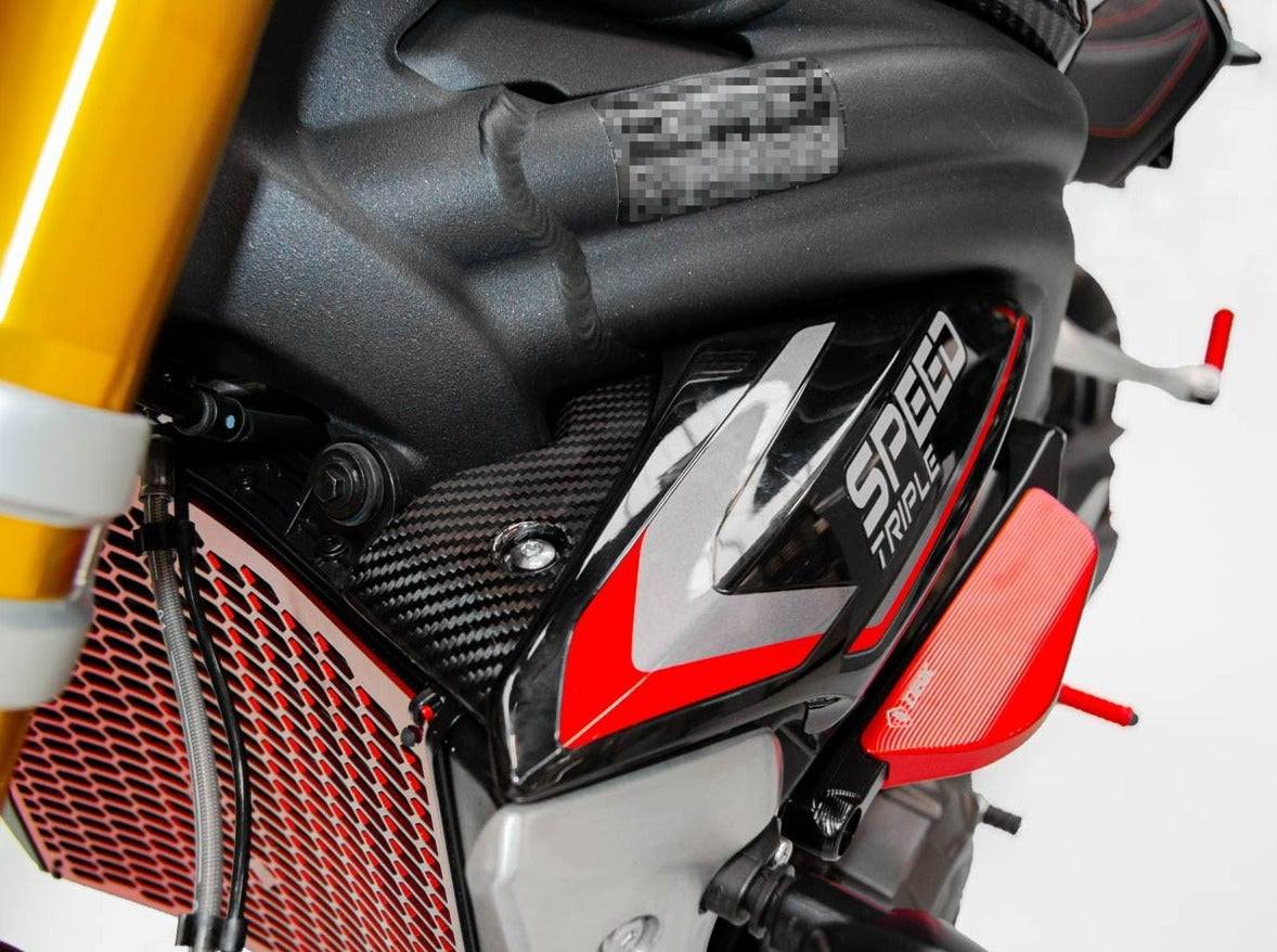 DBK Triumph ST Internal Radiator Panels (Glossy Carbon Side Panels ...