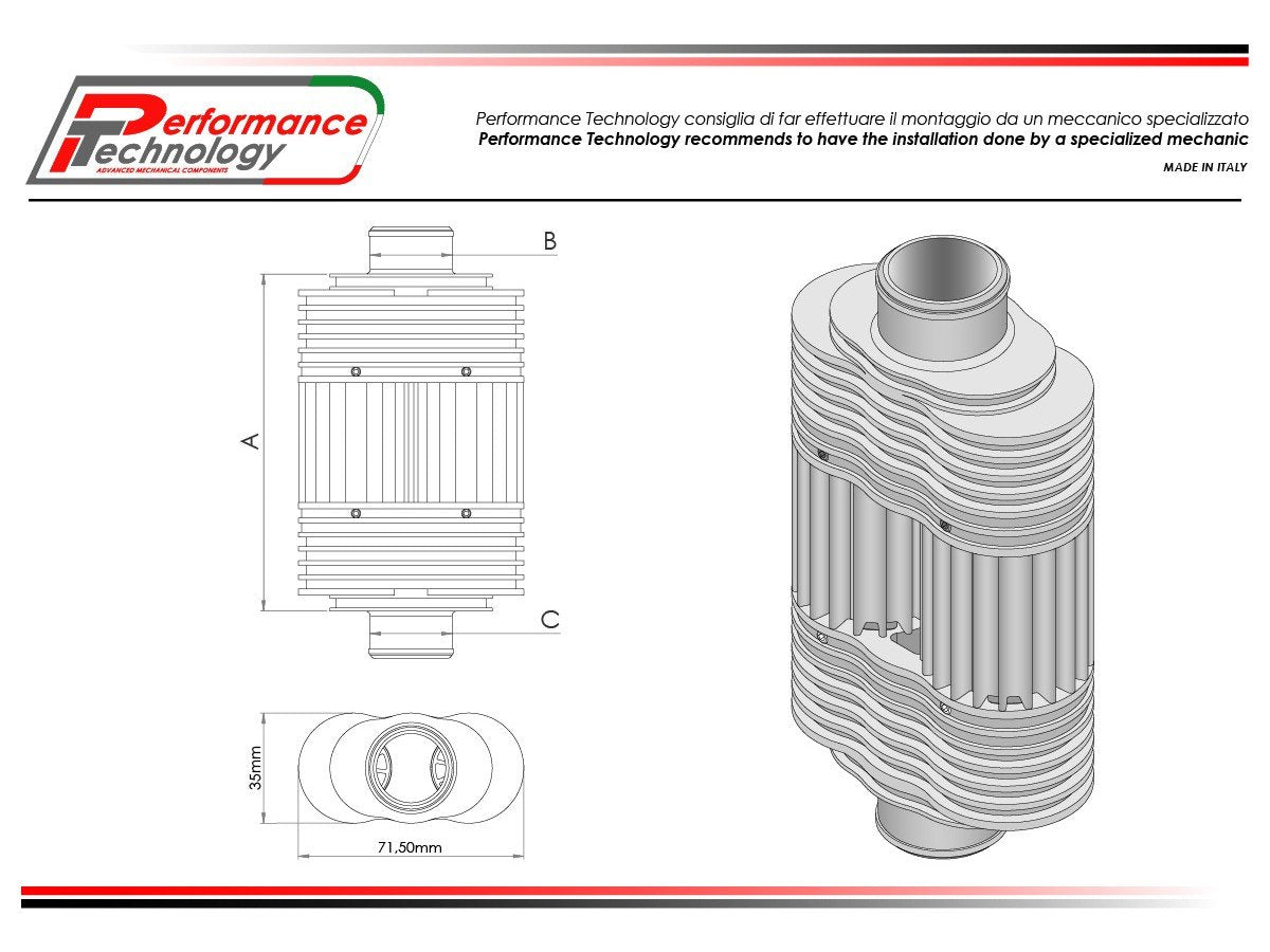 PERFORMANCE TECHNOLOGY Universal Line Cooler (double) – 2Wheels Hero